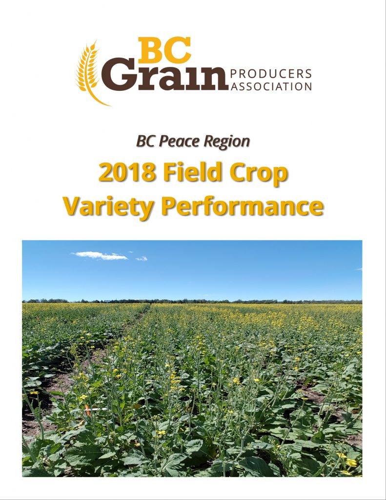 2018 Variety Performance – BC Grain Producers Association
